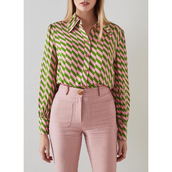 LK Bennett | Tops | New Lk Bennett Sonya Woven Tops In Multi | Poshmark